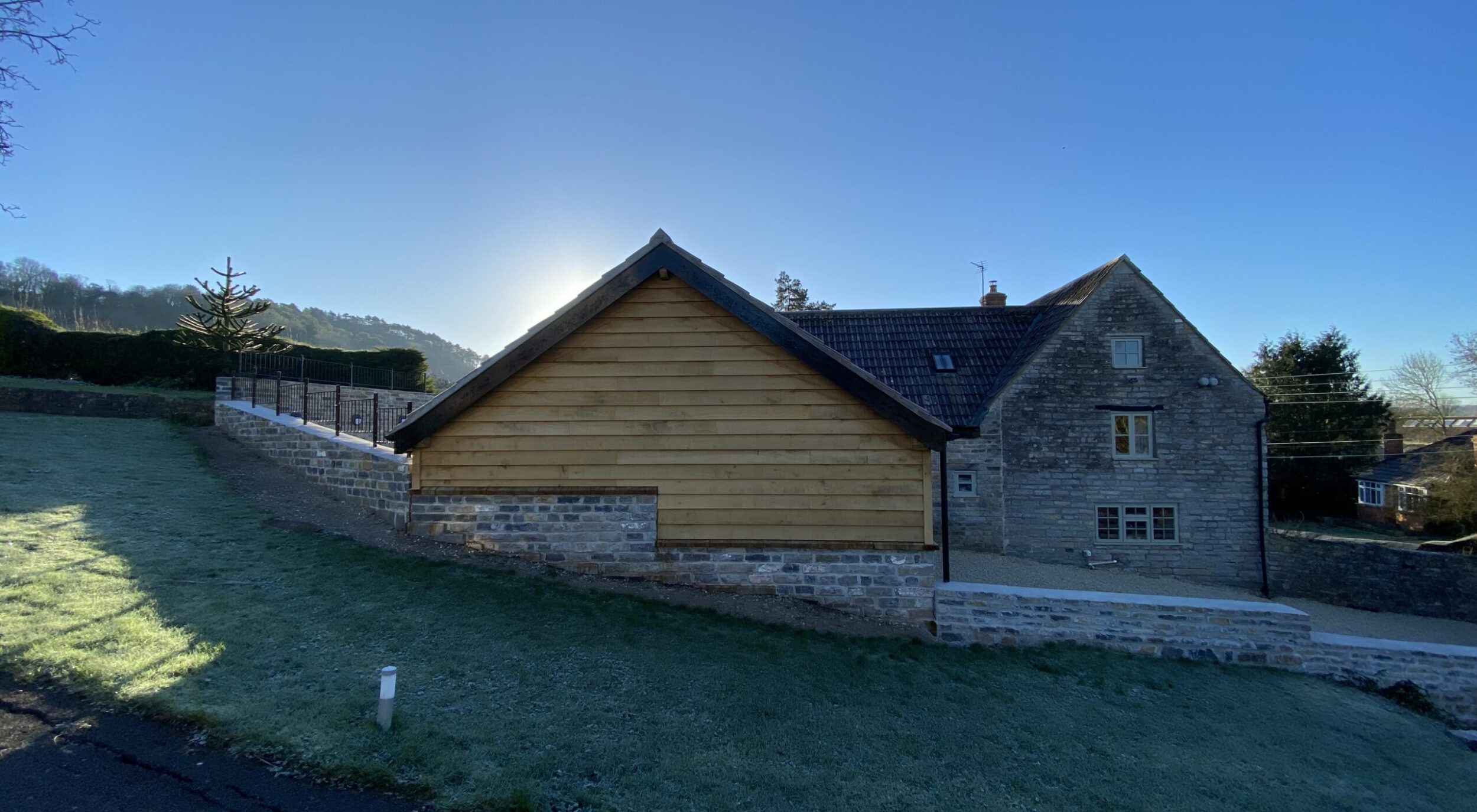 New Bespoke Oak Car Port - Hill Reading Architects